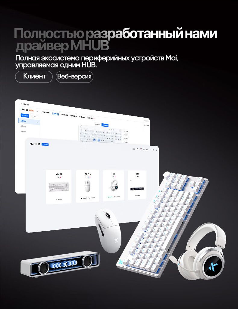 MCHOSE Игровая клавиатура проводная , (Taishan Magnetic GT), Русская ...