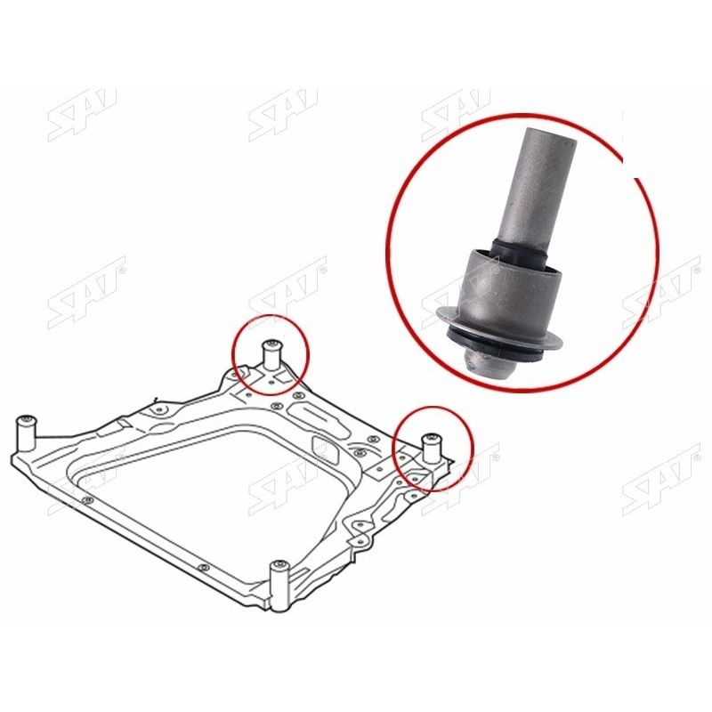 IPSAIP_ST-54467-JD00A Сайлентблок переднего подрамника задний NISSAN ...