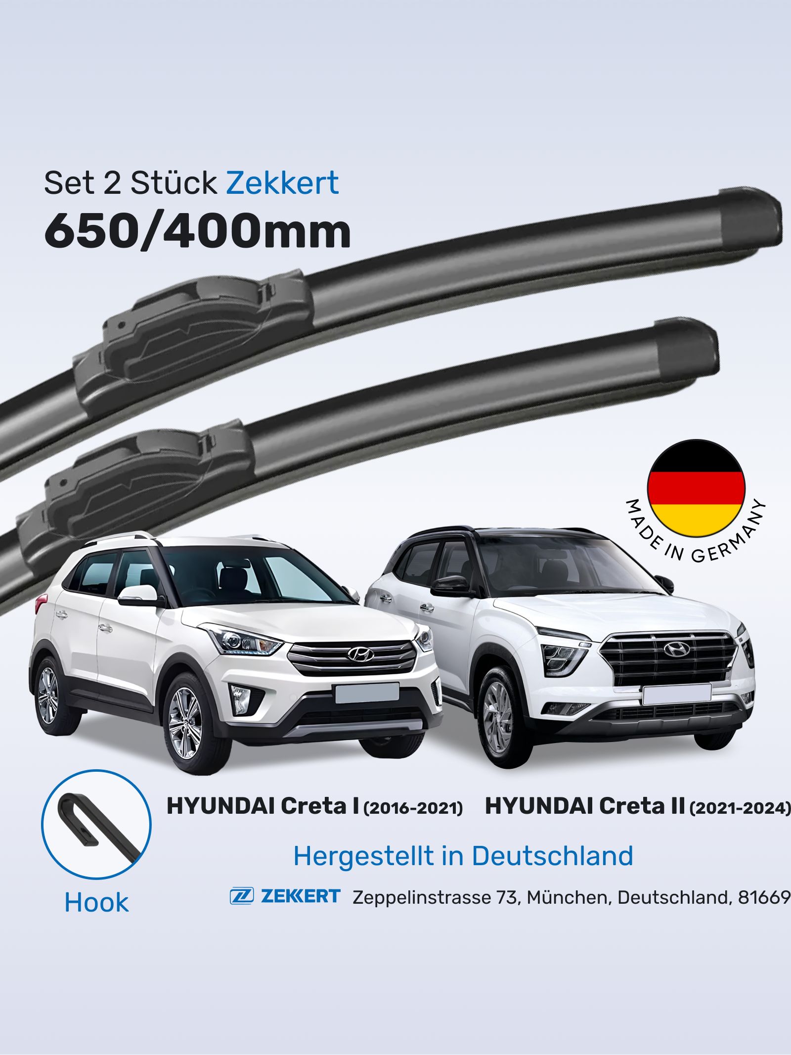 Дворники Хендай Крета (2016-2024), щетки Hyundai Creta купить на OZON ...