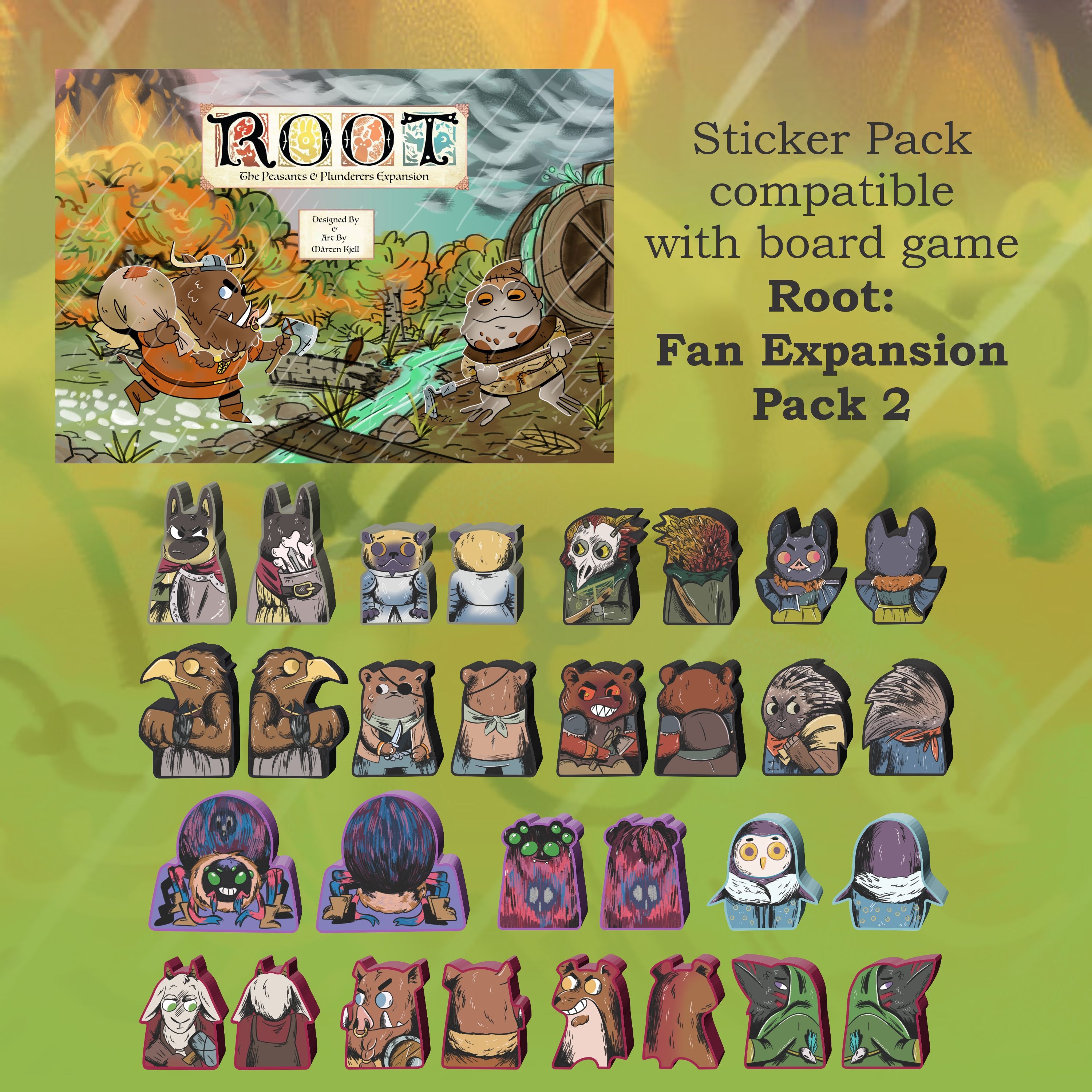Стикерпак для настольной игры Root: Fan Expansion Pack 2 (Корни ...