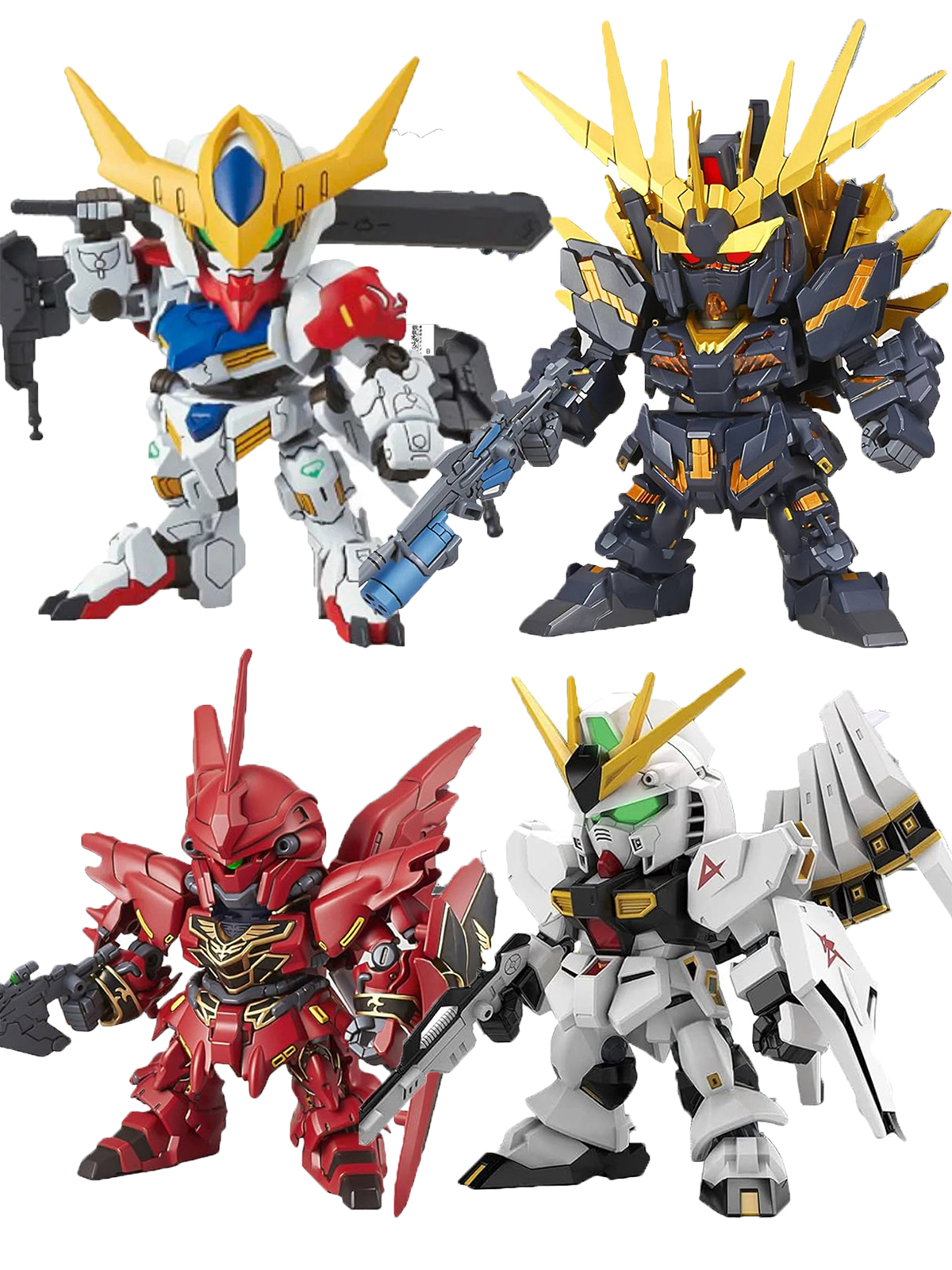 Модельный комплект Bandai Hobby SD Ex Gundam 13 14 15 16, 4 упаковки ...