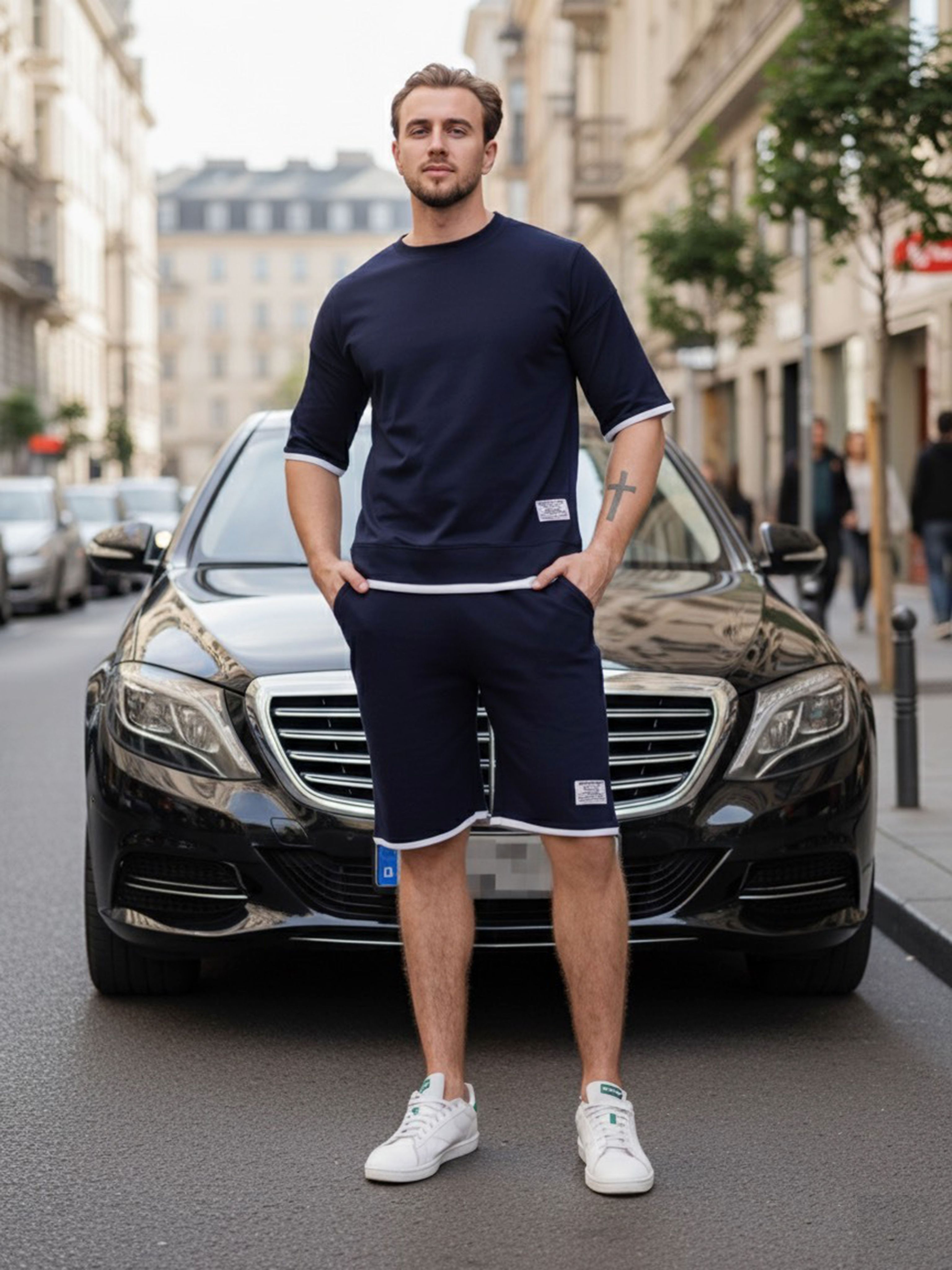 Костюм спортивный Мужской VG CLOTHES Спортивный темно-синий, размер 56 ...