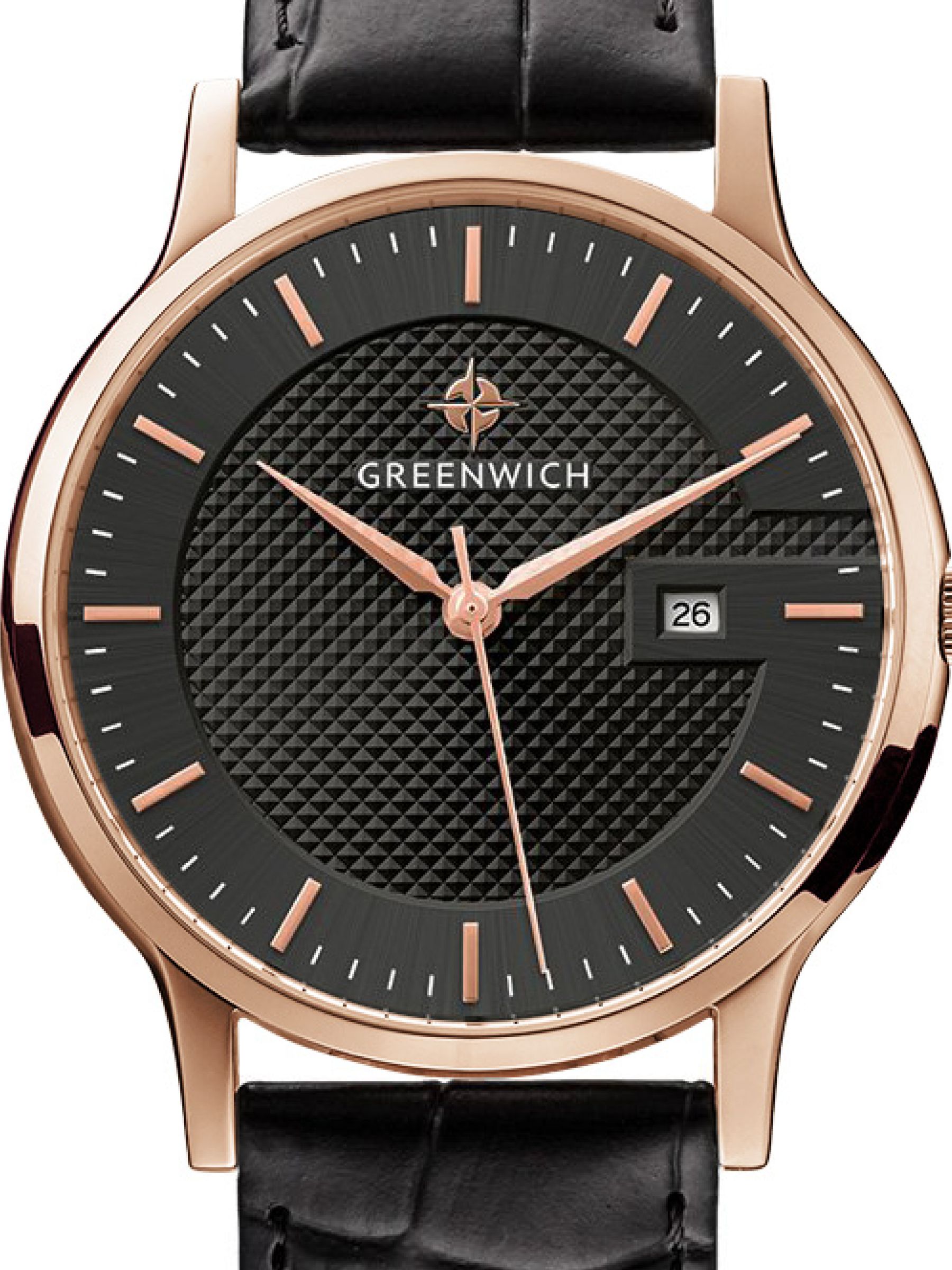 Швейцарские кварцевые часы Greenwich Breeze GW 031.41.31 на кожаном ...