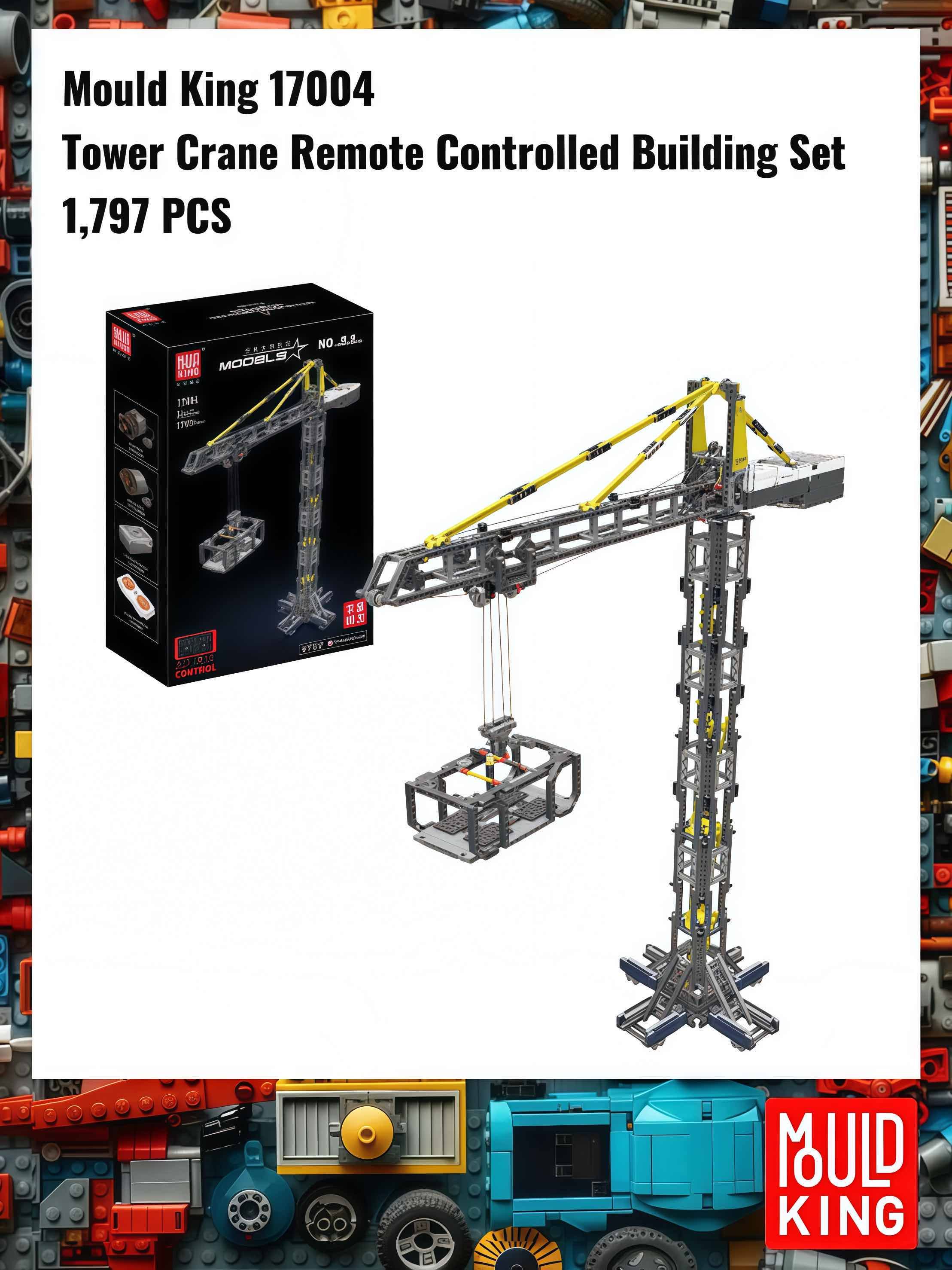 Пластиковый конструктор Mould King 17004 Tower Crane Remote Controlled ...