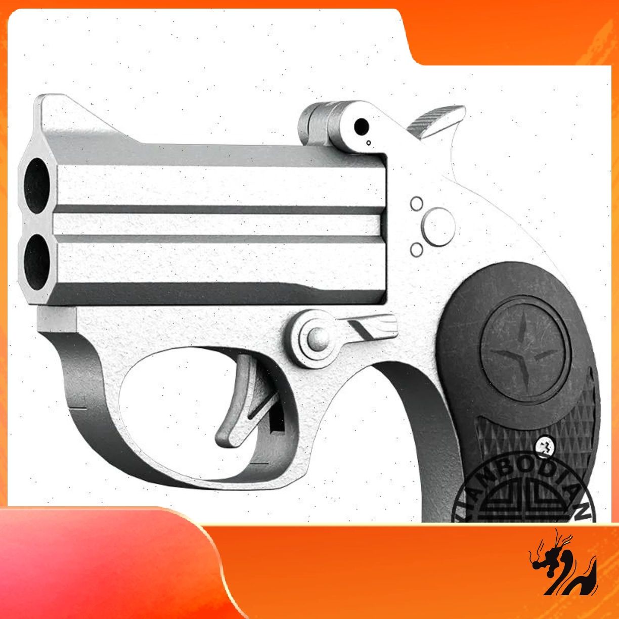 Мини двухствольный пистолет Derringer Softball Gun имитация метания ...