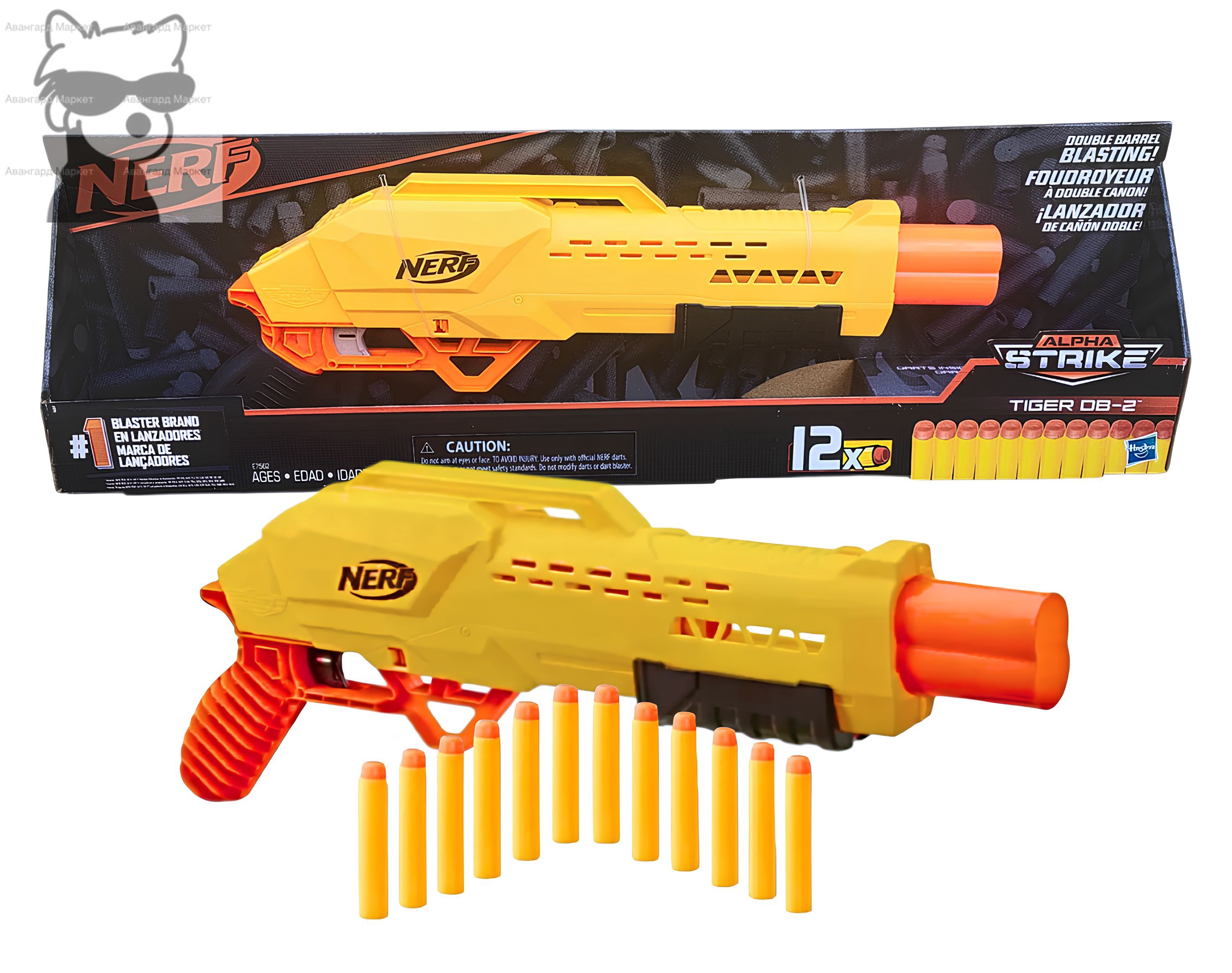 Бластер пистолет Нерф Альфа Страйк / Nerf Alpha Strike Tiger DB-2 ...