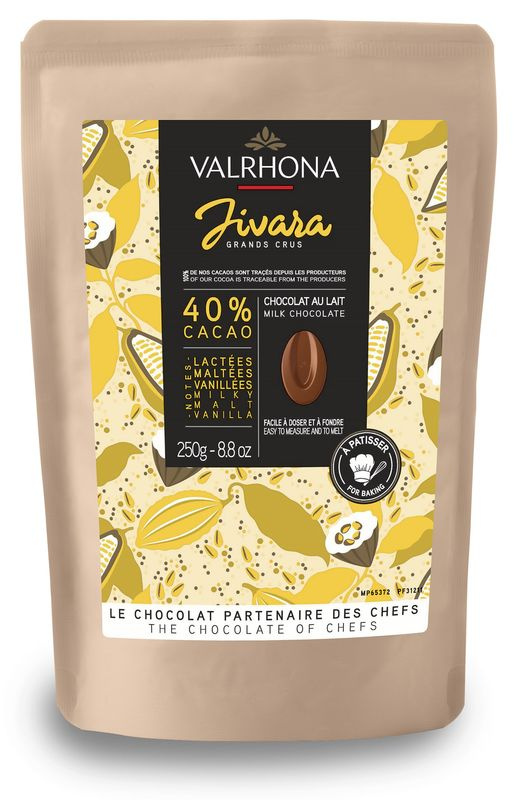 Чипсы Valrhona Jivara из молочного шоколада, 2x250г - купить с ...