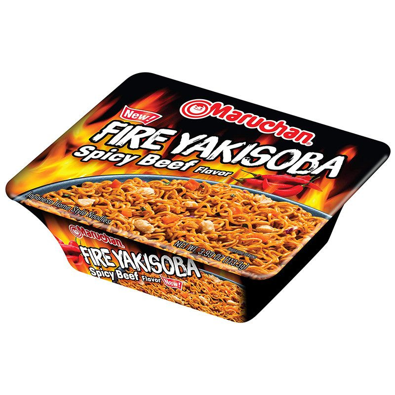 Maruchan Лапша быстрого приготовления Якисоба Fire Hot острая говядина ...