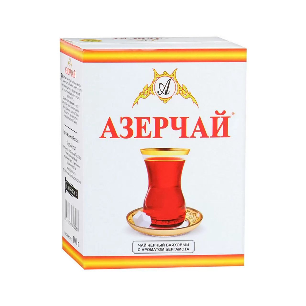 Чай Черный с Бергамотом Среднелистовой Азерчай 100г купить с