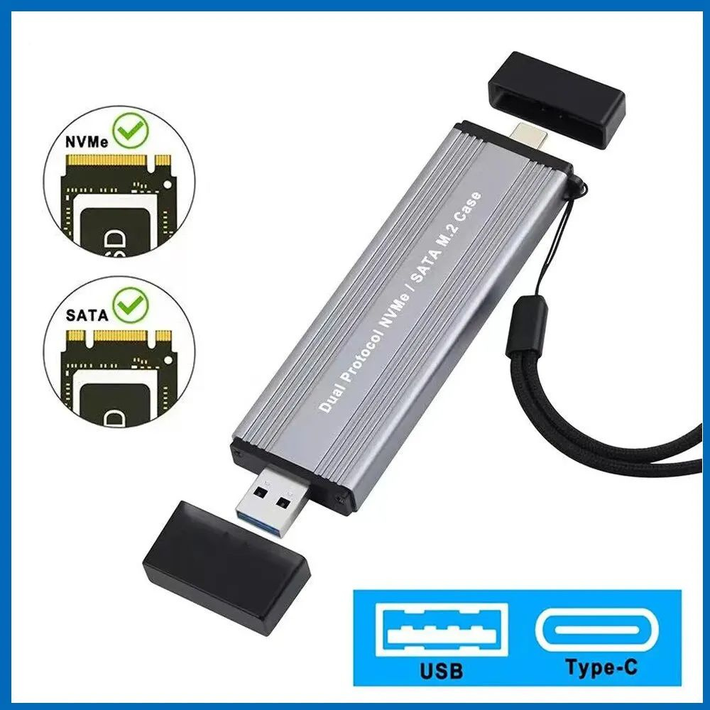 Корпус SSD с двойным протоколом M.2 USB 3.1 Gen 2, 10 Гбит/с ...