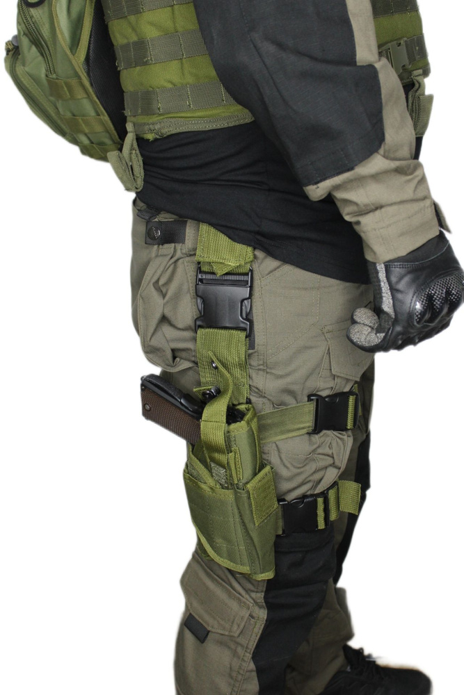 Кобура тактическая набедренная универсальная / олива - купить с ...