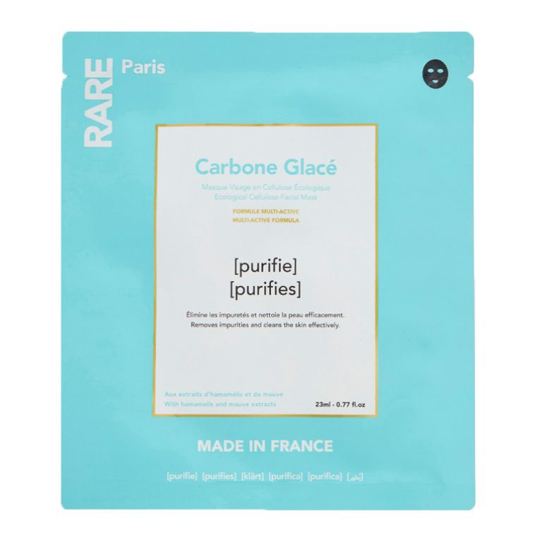 RARE PARIS Carbone Glace Cellulose Facial Mask, Очищающая тканевая ...