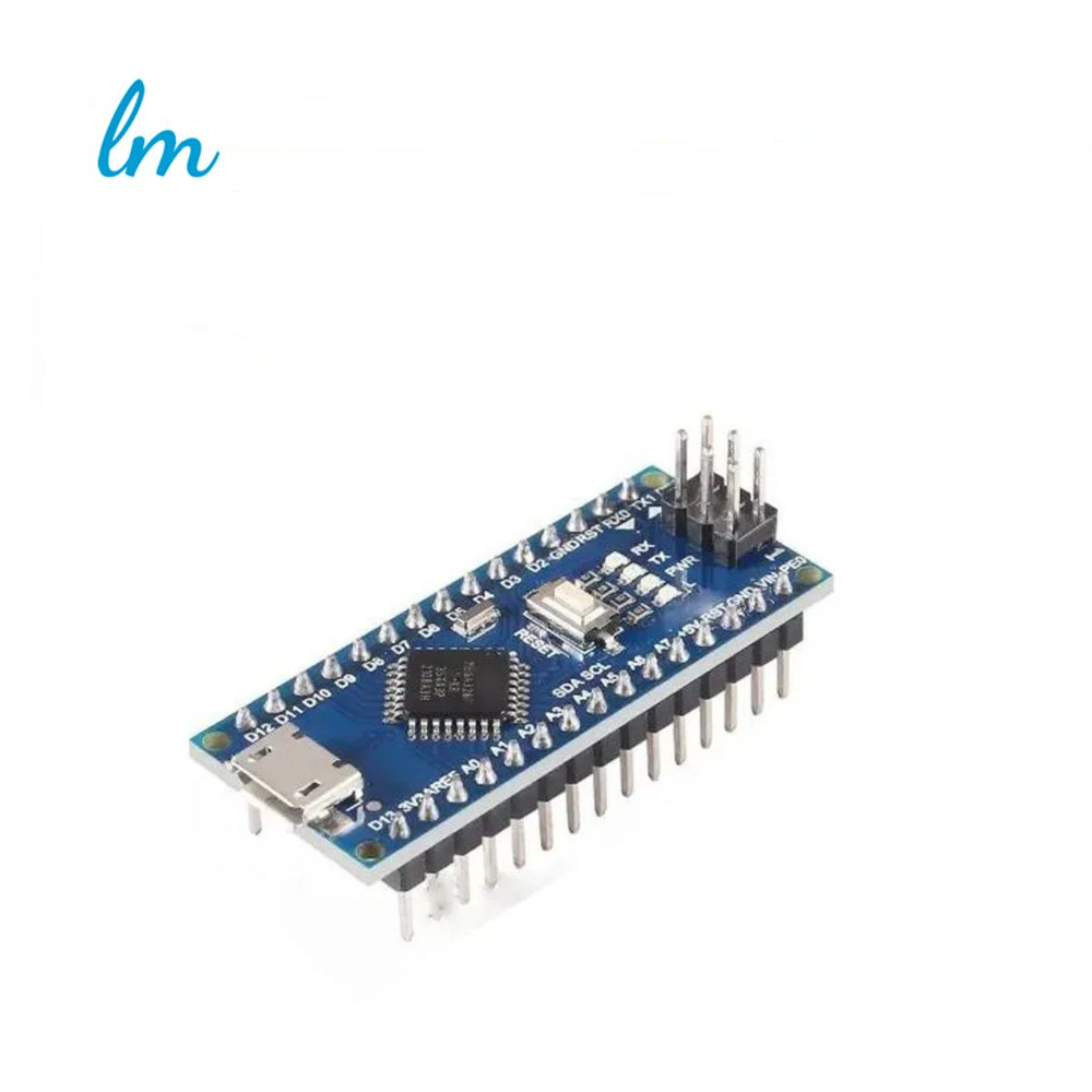 Контроллер плата Arduino Nano V30 Micro припаянные пины контакты