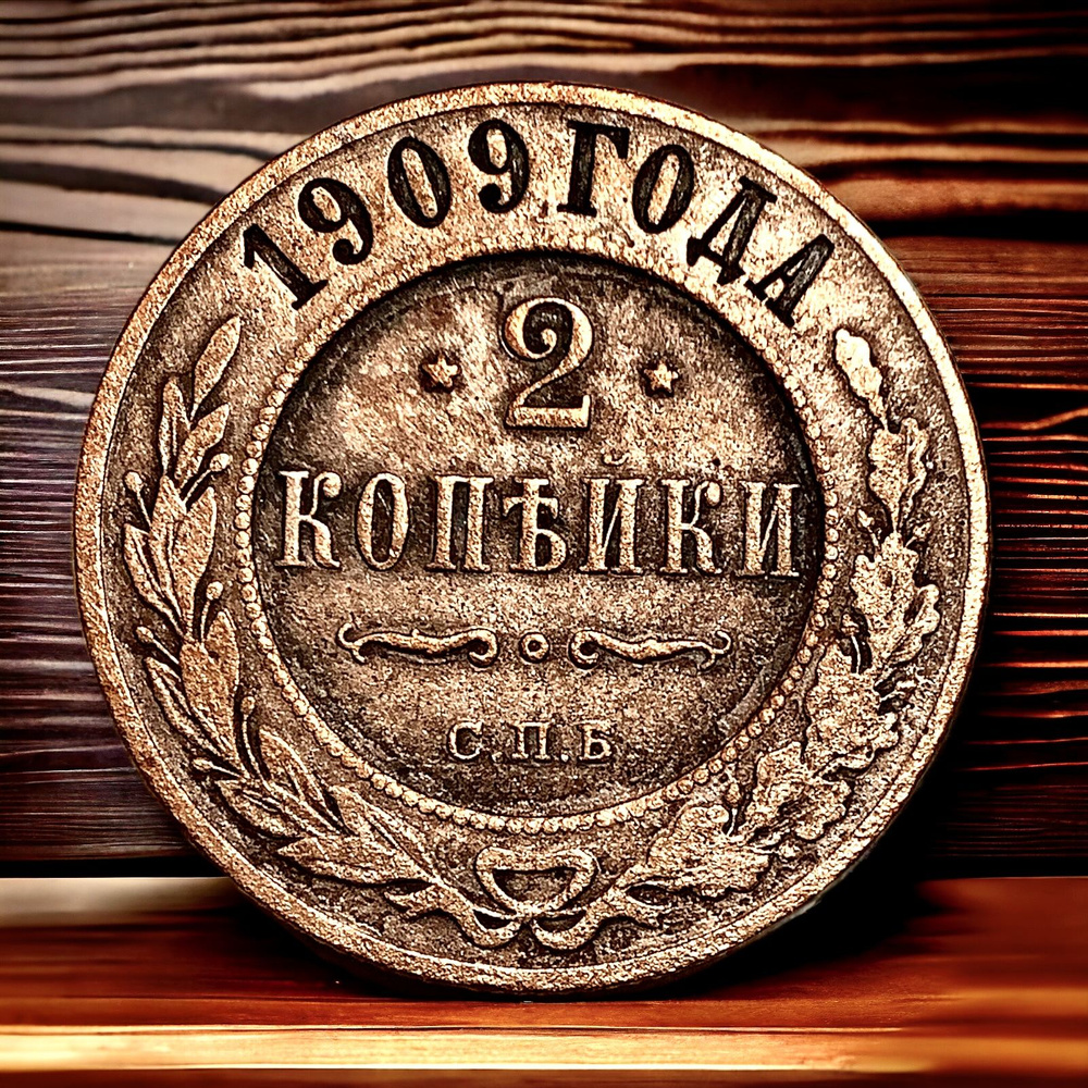 Монета Российской Империи 2 копейки 1909 года, СПБ. Николай II - купить в интернет-магазине OZON ...