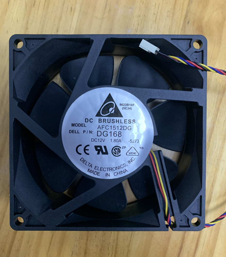 Вентилятор Delta 150 мм AFC1512DG 1.8А 3500 об/мин для майнинг корпуса Кулер дельта 150 мм ...