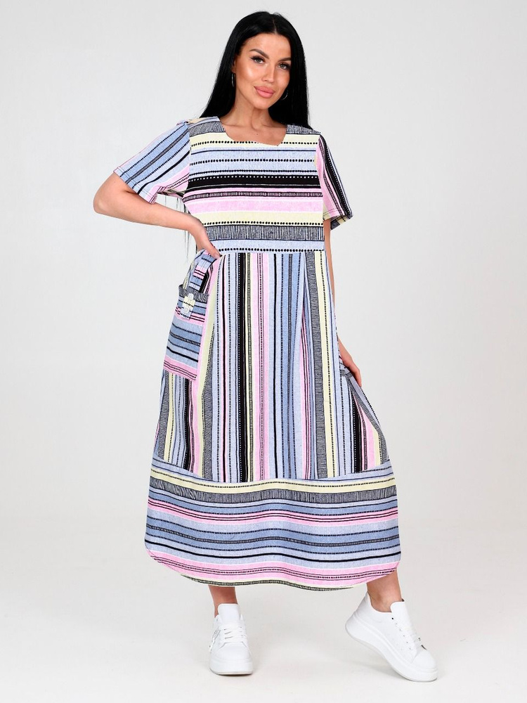 Платье женское летнее хлопок большие размеры Home Style, Женский, Лето ...