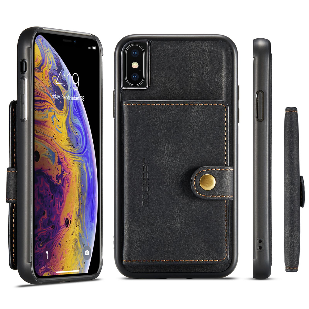 JEEHOOD Mагнитный кожаный чехол для Apple iPhone XS Max / Айфон Хс Макс ...