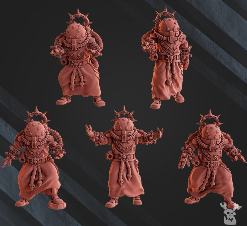 Миниатюра Warhammer Mechanicus Shock Priests - купить с доставкой по ...
