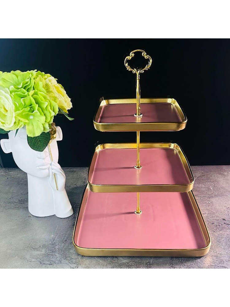 Блюдо этажерка Lenardi Multicolor, фарфоровая, 3 яруса купить на OZON по низкой цене (2001374502)