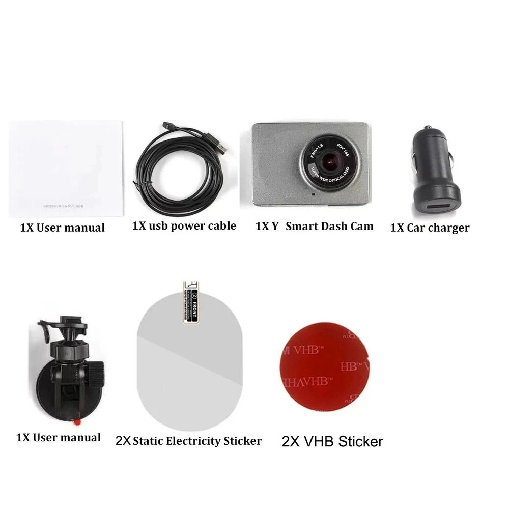 Original xiaomi yi Smart Dash Cam для автомобиля ADAS 2.7 экран Full HD ...