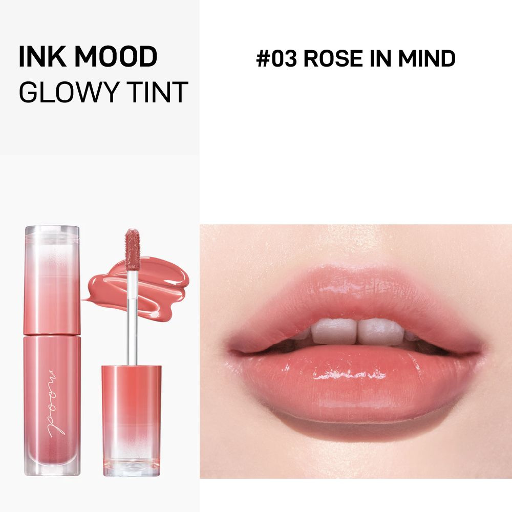 PERIPERA Блеск для губ (03 Rose In Mind) Ink Mood Glowy Tint,Масло для ...
