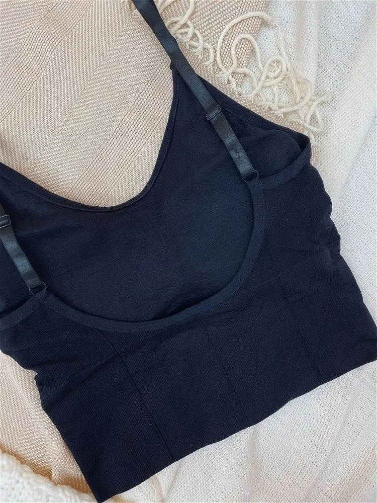 Топ Женский SOUL KEY черный, размер 42, 44 Без рукавов Повседневный ...