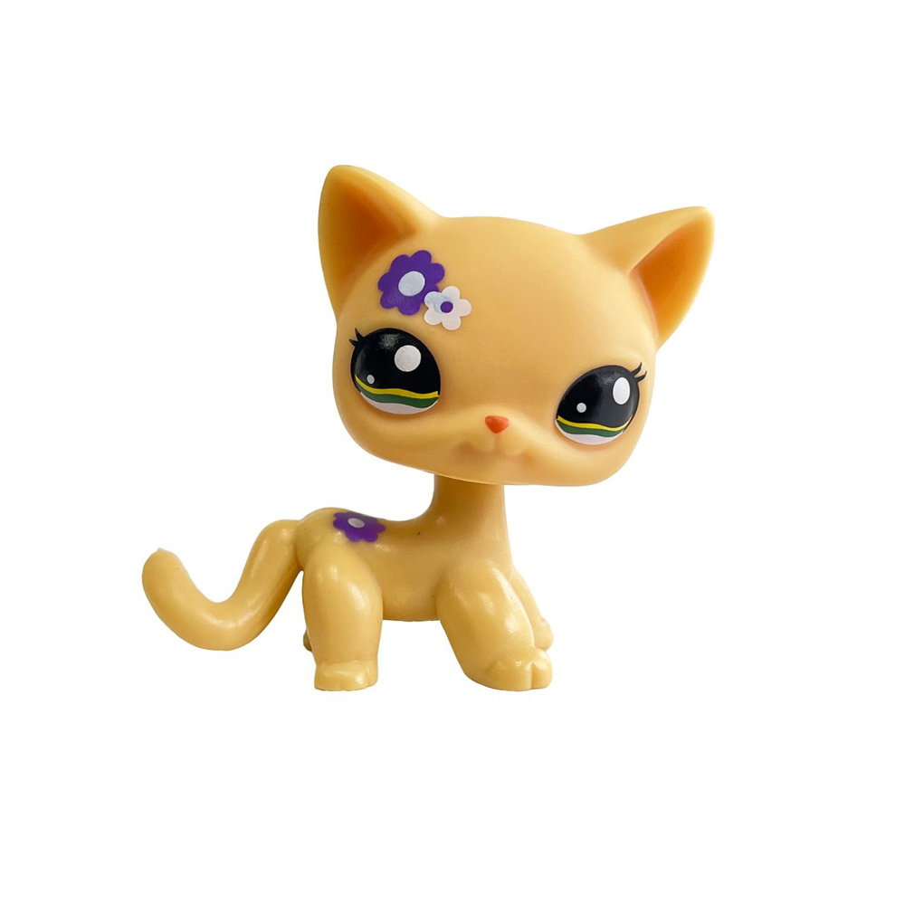 Littlest Pet Shop кошка #1962 У желтого котенка на голове фиолетовые ...