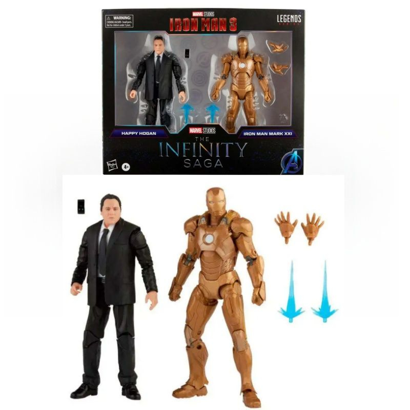 фигурки игрушки Iron Man 3 Marvel Legends Happy Hogan & Iron Man Mark ...