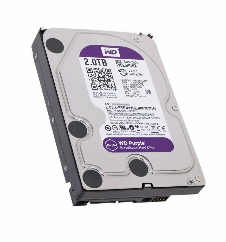 2Tb Жесткий диск WD Purple WD20PURX, refresh (восстановленный) HDD 2 ТБ ...