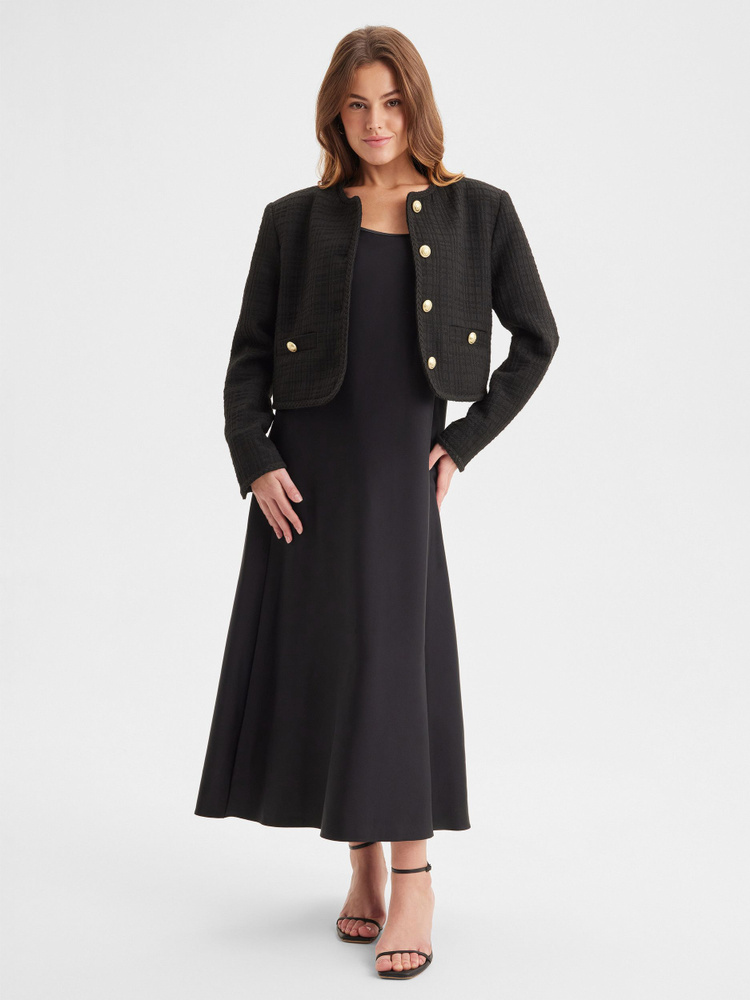 Платье майка из вискозы, ANNA COLLECTION, сарафан офисный, на бретелях ...