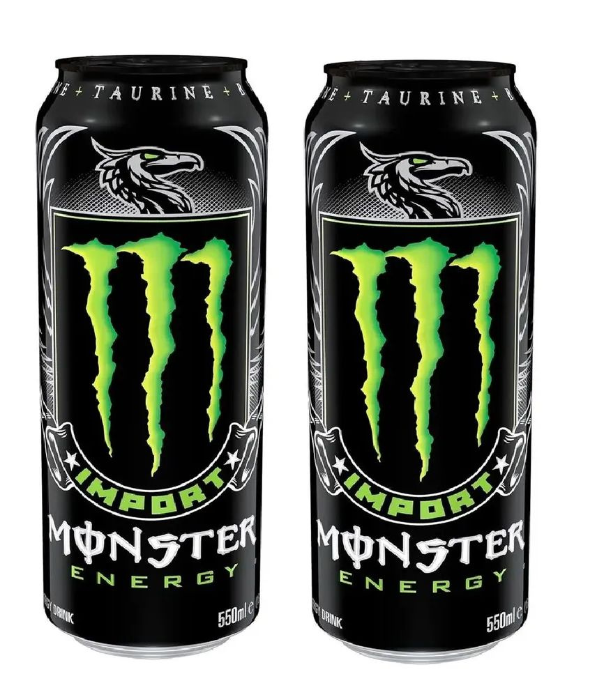 Набор из 2 энергетических напитков Monster Energy Import по 550 мл, США ...