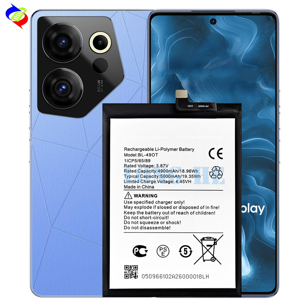 Аккумулятор BL-49OT премиум, 5000 mAh для Tecno Camon 20 Pro 4G/5G ...