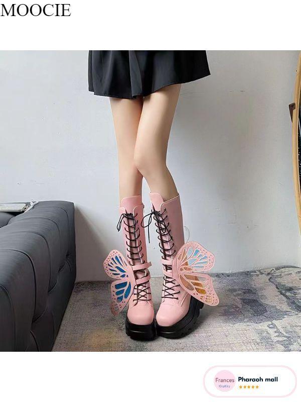 Сапоги Женский MOOCIE ботфорты, размер 41 розовый Демисезон Шнурки купить c доставкой на OZON по ...
