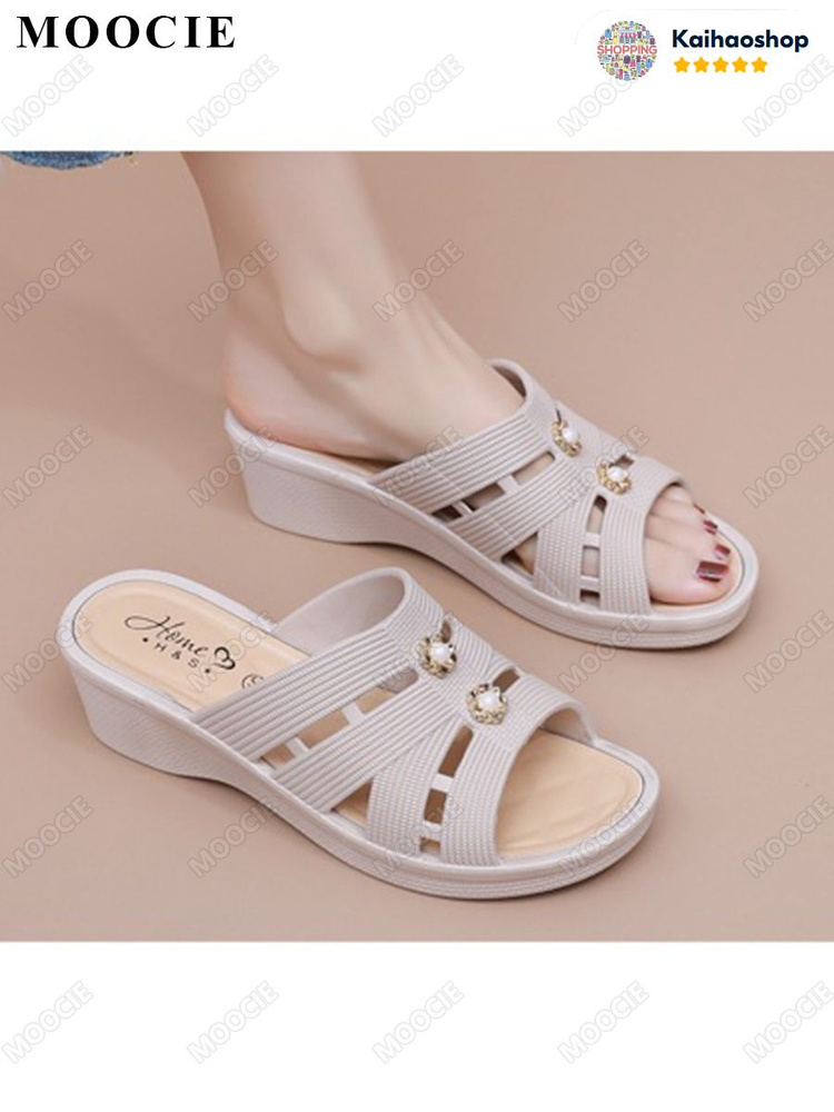 Пантолеты Женский MOOCIE, размер 39 ABS пластик, Искусственная кожа Толстая подошва Без застёжки ...