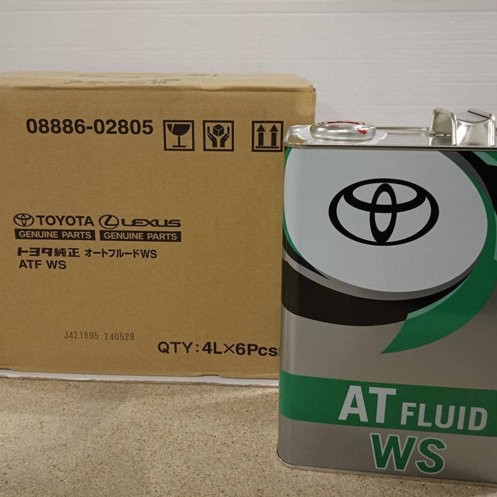 Масло трансмиссионное Toyota ATF WS (Япония) 4л + лейка, жидкость для ...