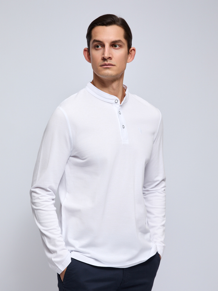 Лонгслив Мужской Zolla белый Длинный, размер 48 Хлопок, рост 182-188 купить c доставкой на OZON ...