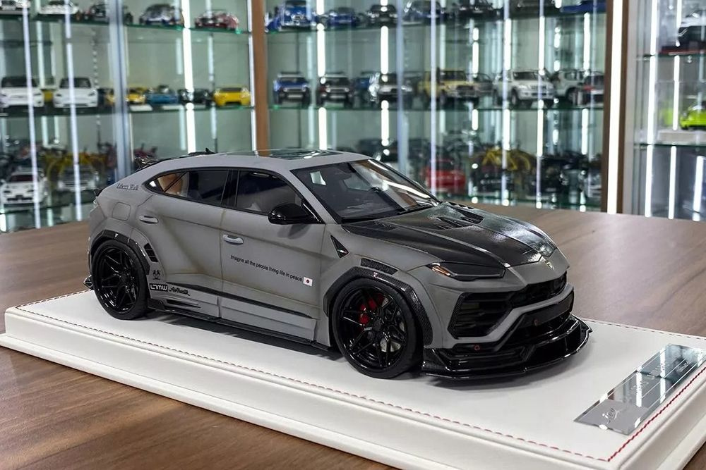 Модель коллекционная Lamborghini urus lb works 2025 fighter grey / ламборгини урус серый (тираж ...