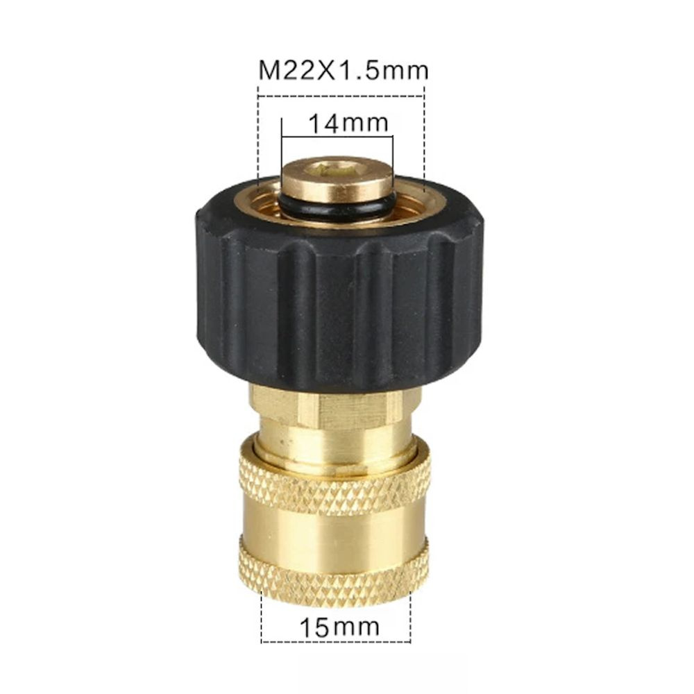 Муфта 3/8" быстросъёмная для мойки высокого давления (гайка M22-1,5") купить на OZON по низкой ...