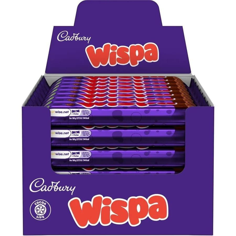 Шоколадный батончик Виспа Кэдберри / Wispa Cadbury 48 шт х 36 гр ...