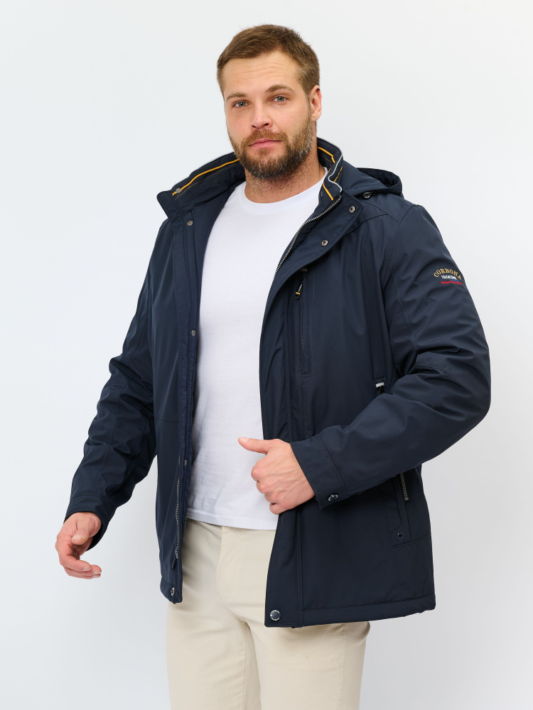 Куртка Мужской Corbona синий, темно-синий Нейлон, Полиэстер, размер 56 Средний Демисезон прямой ...