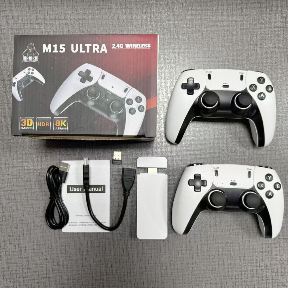 M15 Ultra 4K TV Game Stick 64G 128G портативный игровой плеер 2.4G ...