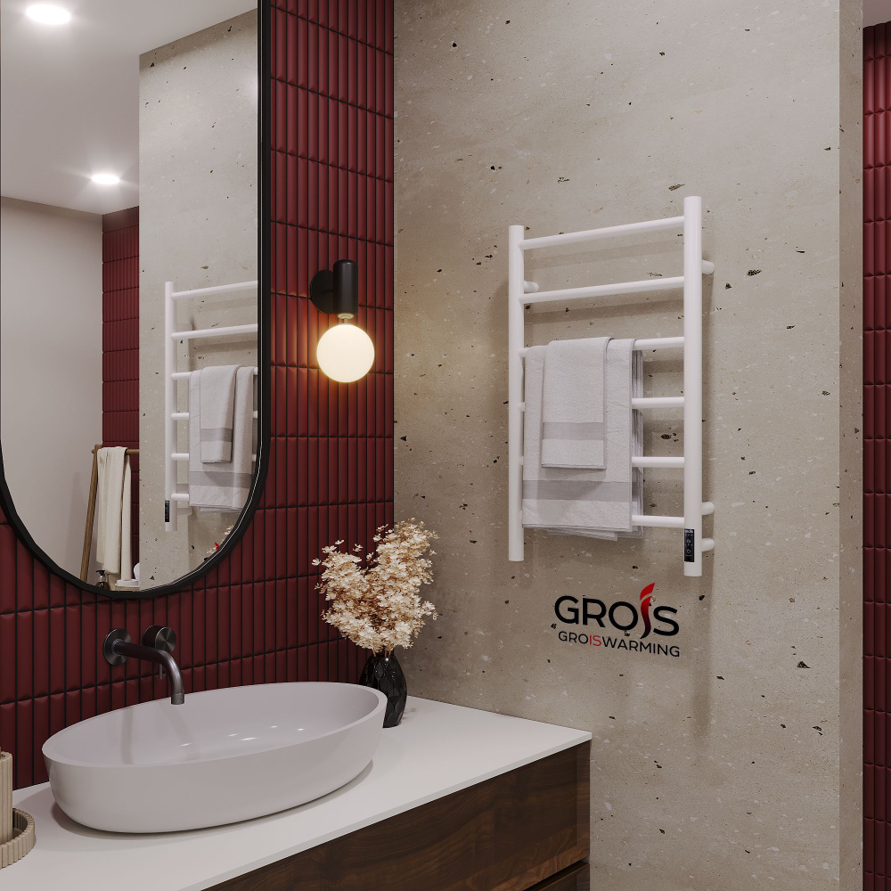 Grois Полотенцесушитель Электрический 432мм 700мм форма Лесенка купить ...