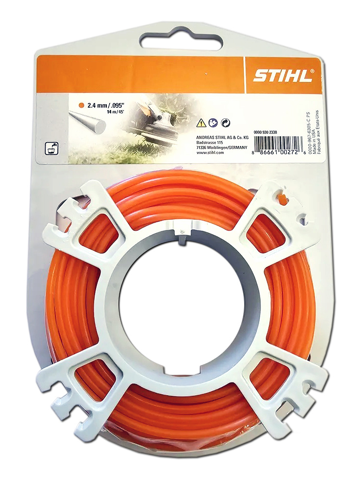 Леска для триммера круглая STIHL, 2.4 мм, 14 м (0000-930-2338) купить на OZON по низкой цене ...