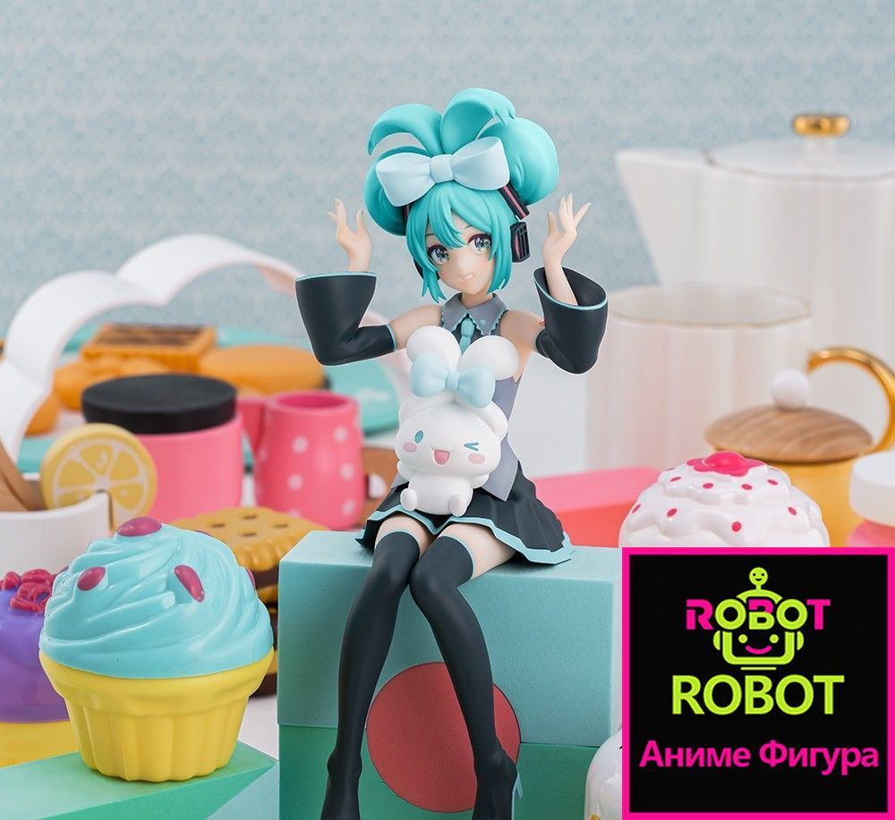 SEGA Аниме Фигурка/MIKU PM Chokonose Figure Hatsune Miku x Cinnamoroll ...