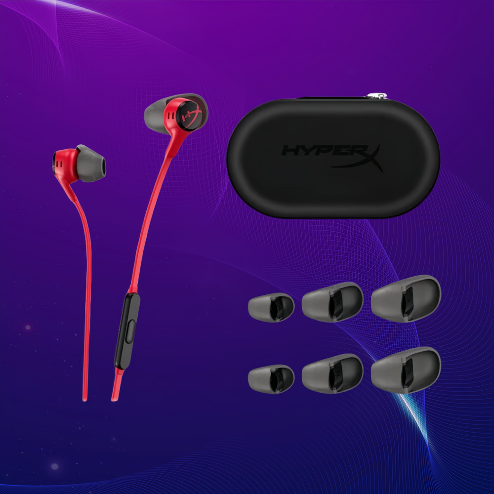 Внутриканальные Внутриканальные Проводные наушники HyperX Cloud Earbuds 2 красный Проводное ...