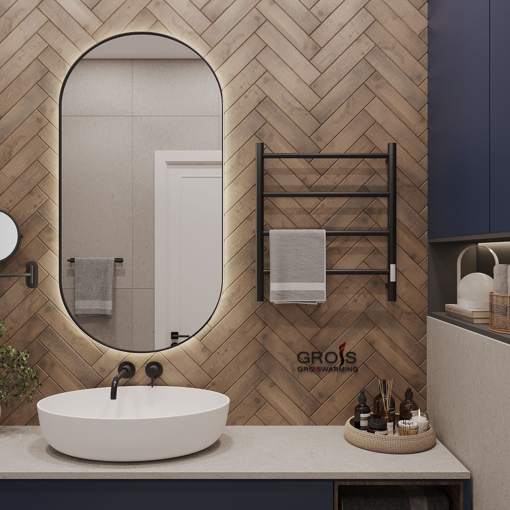 Grois Полотенцесушитель Электрический 532мм 600мм форма Лесенка купить ...