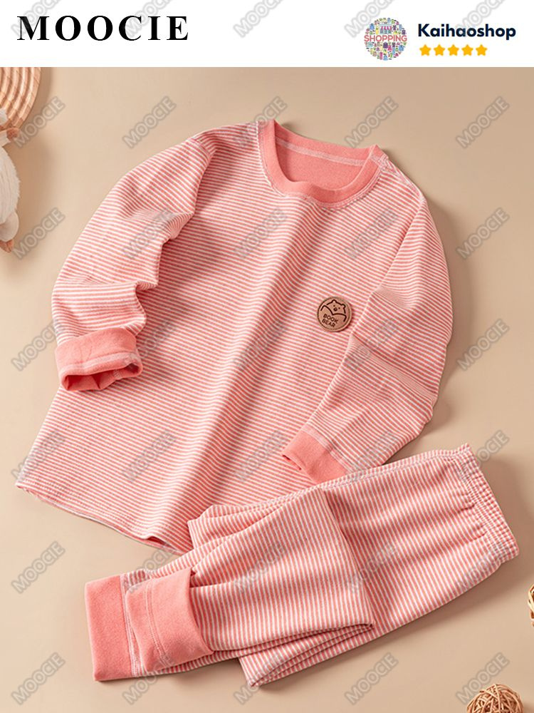 Комплект термобелья Девочки, Мальчики MOOCIE, размер 150 Зима Хлопок розовый Повседневный Китай ...