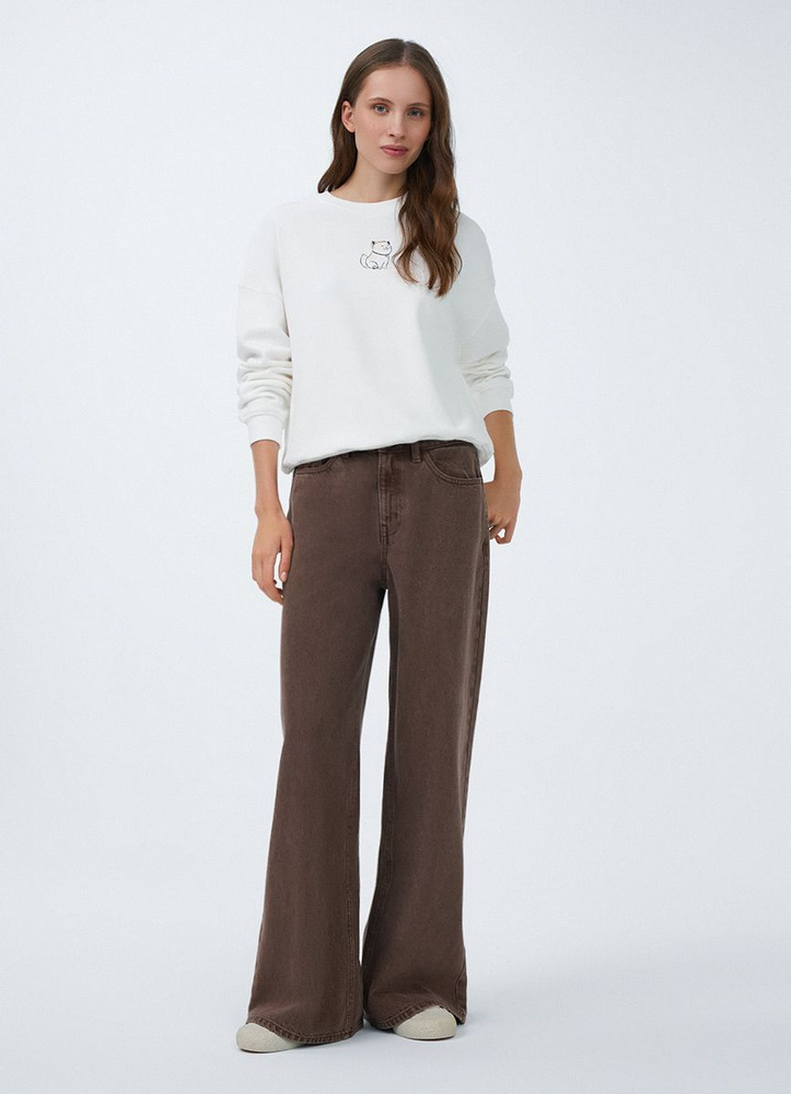 Толстовка Женский FUNDAY молочный Трикотаж, размер 52, 54 Узбекистан купить c доставкой на OZON ...