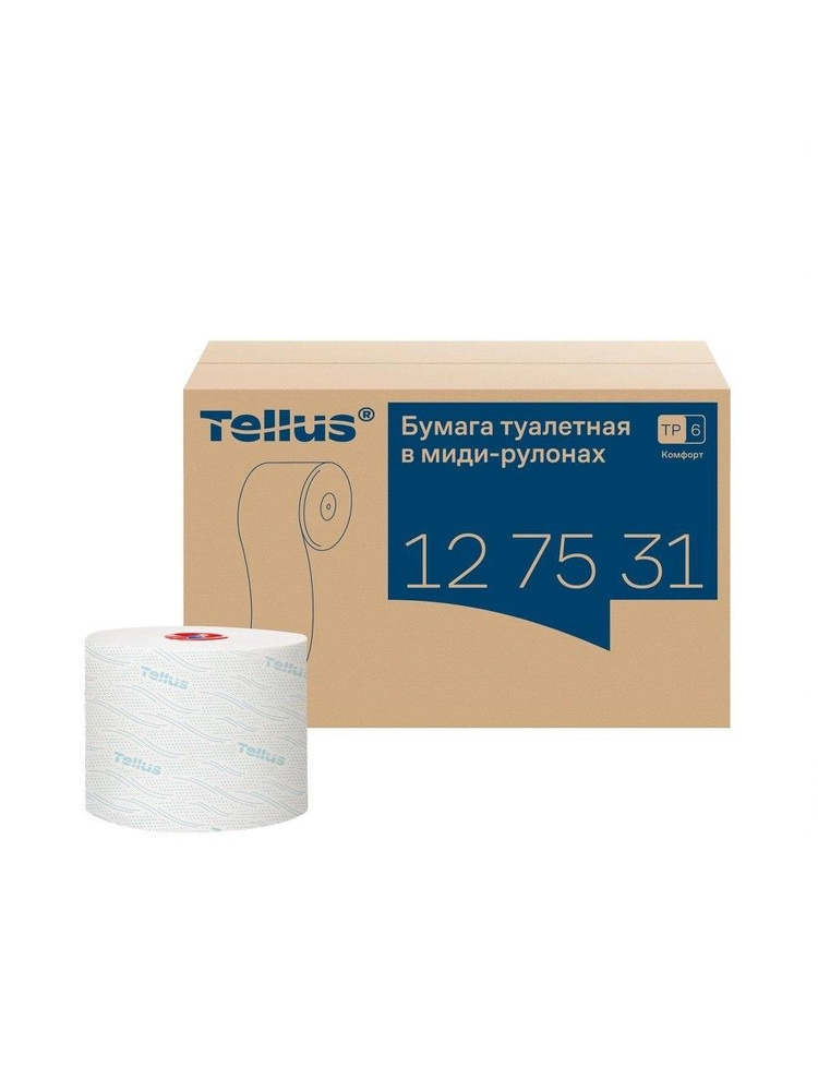 Туалетная бумага Tellus (Tork) Mid-size Advansed, в рулонах, система T6 ...