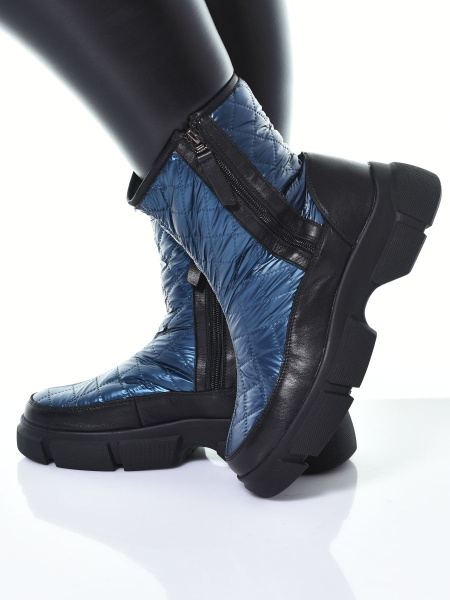 Дутики Женский Ascalini синий Кожа Зима 8 Россия Водоотталкивающая пропитка купить c доставкой ...